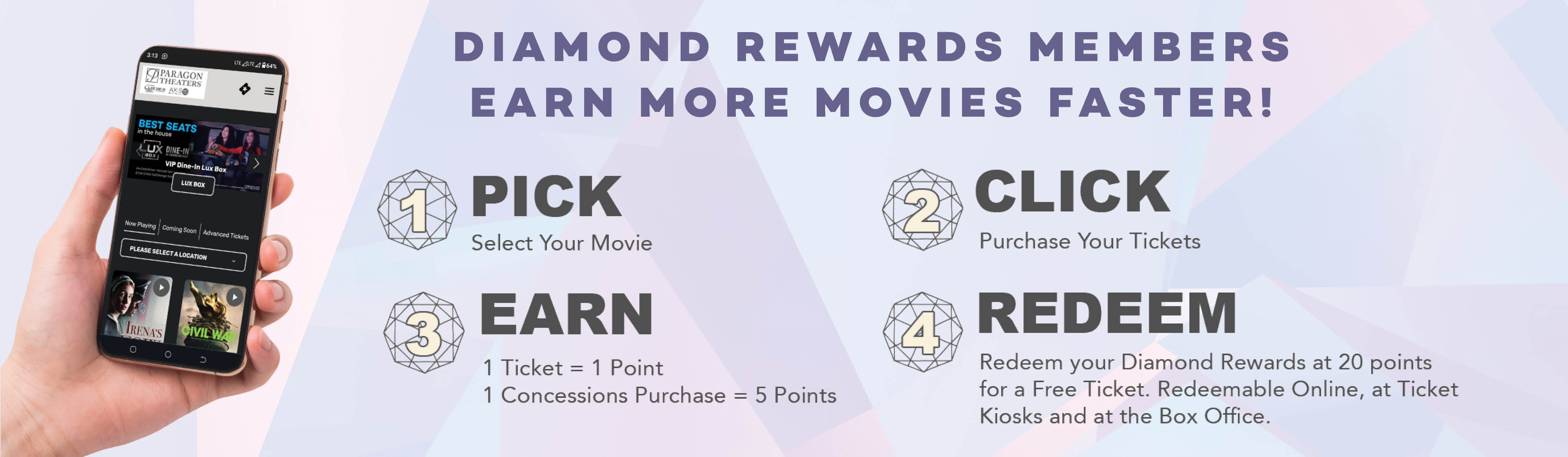 Diamond Rewards at Paragon Theaters – Earn Points & Exclusive Perks